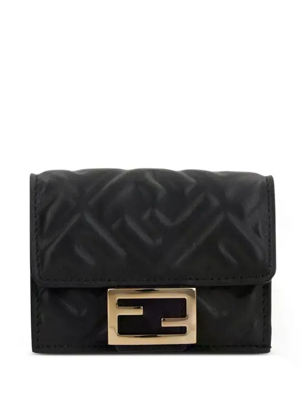 Fendi Monogram-pattern Wallet - Black