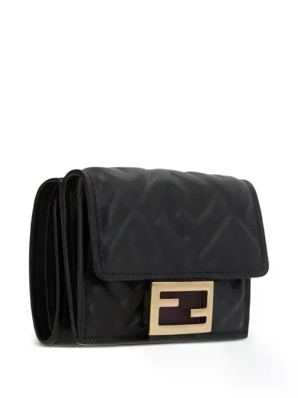 Fendi Monogram-pattern Leather Wallet - Black