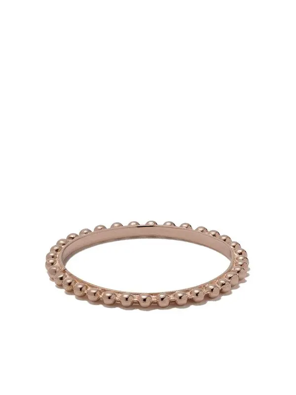 WOUTERS & HENDRIX 18kt Rose Gold Ball Chain Ring - Pink