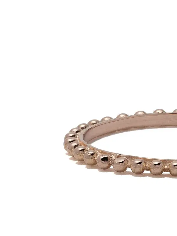 WOUTERS & HENDRIX 18kt Rose Gold Ball Chain Ring - Pink