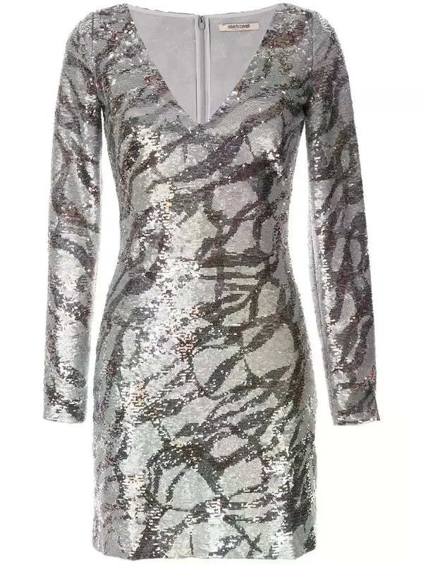 Roberto Cavalli Sequinned Bodycon Mini Dress