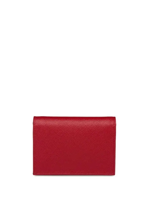 Prada Small Logo-plaque Wallet - Red