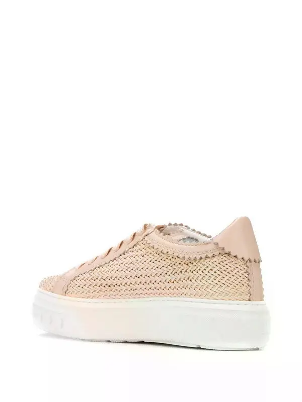 Casadei Woven Low-top Sneakers - Pink