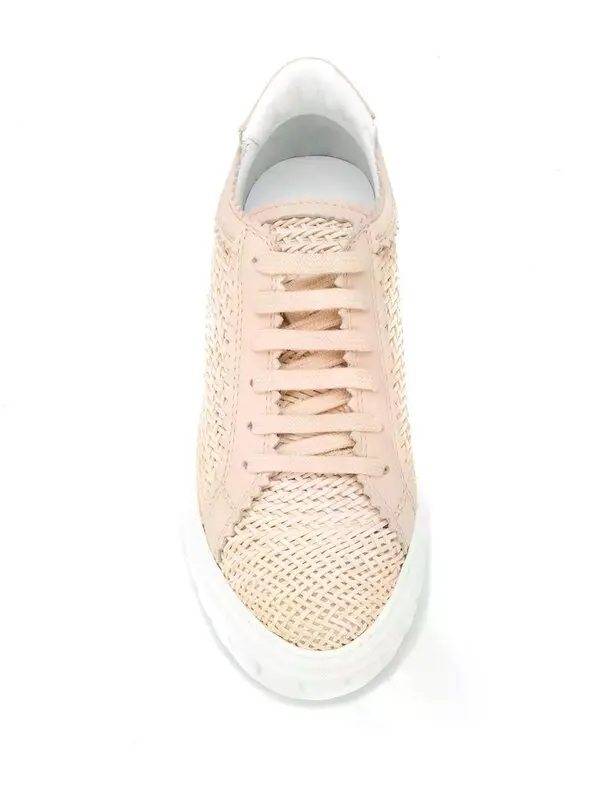 Casadei Woven Low-top Sneakers - Pink