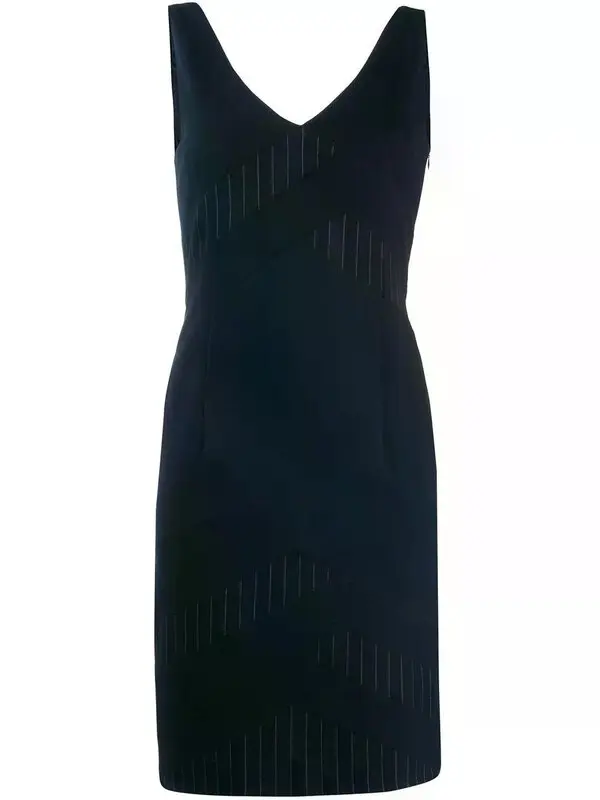 Dior 2000s Pinstripe Panel Dress