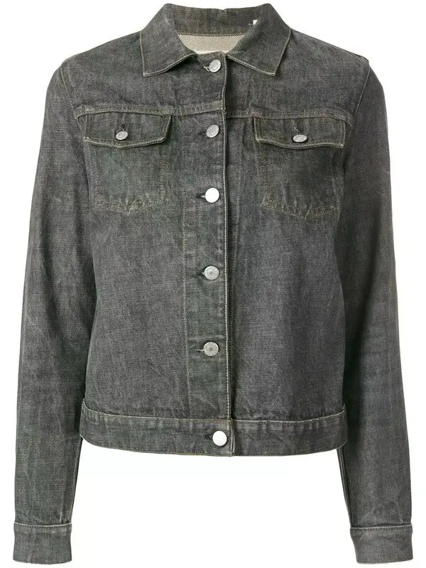 Helmut Lang Buttoned Denim Jacket - Grey