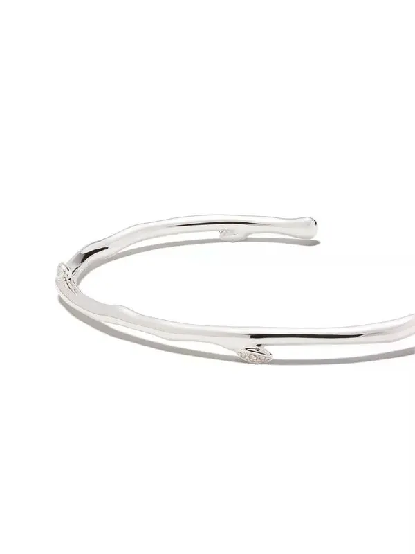 SHAUN LEANE Cherry Blossom Diamond Bangle - Silver