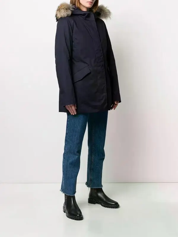 Woolrich Padded Parka Coat - Blue