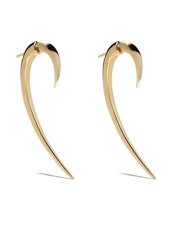 SHAUN LEANE Large Hook Earrings - Gold