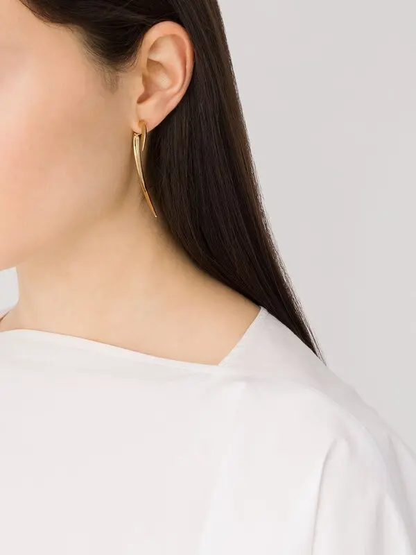 SHAUN LEANE Large Hook Earrings - Gold