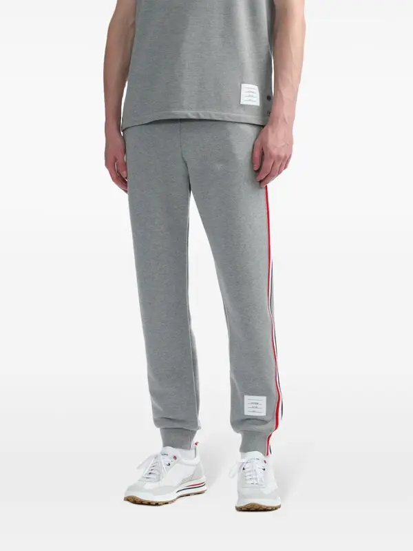 Thom Browne Rwb Stripe-trimmed Track Pants - Grey
