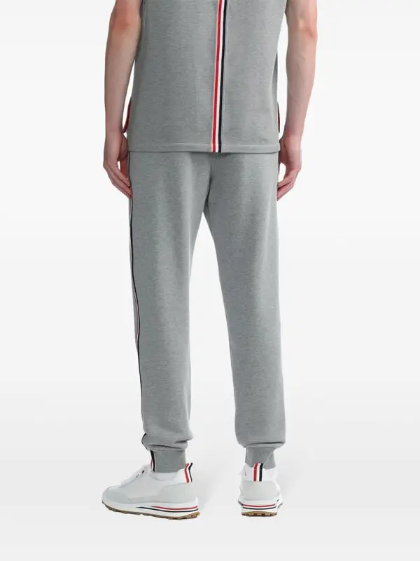 Thom Browne Rwb Stripe-trimmed Track Pants - Grey