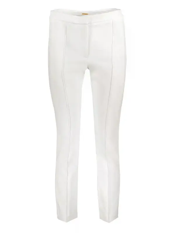 Adam Lippes Cropped Stovepipe Trousers - White
