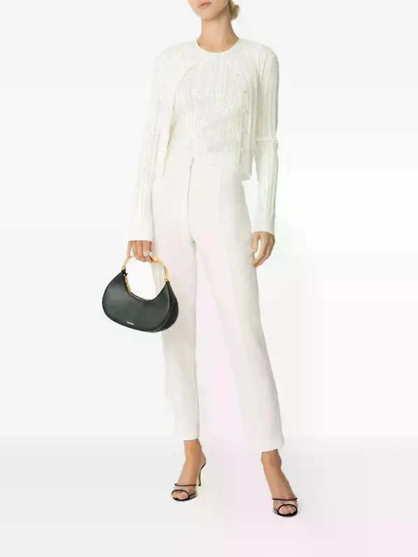 Adam Lippes Cropped Stovepipe Trousers - White