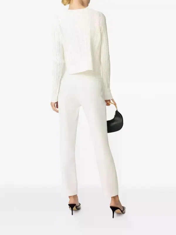 Adam Lippes Cropped Stovepipe Trousers - White