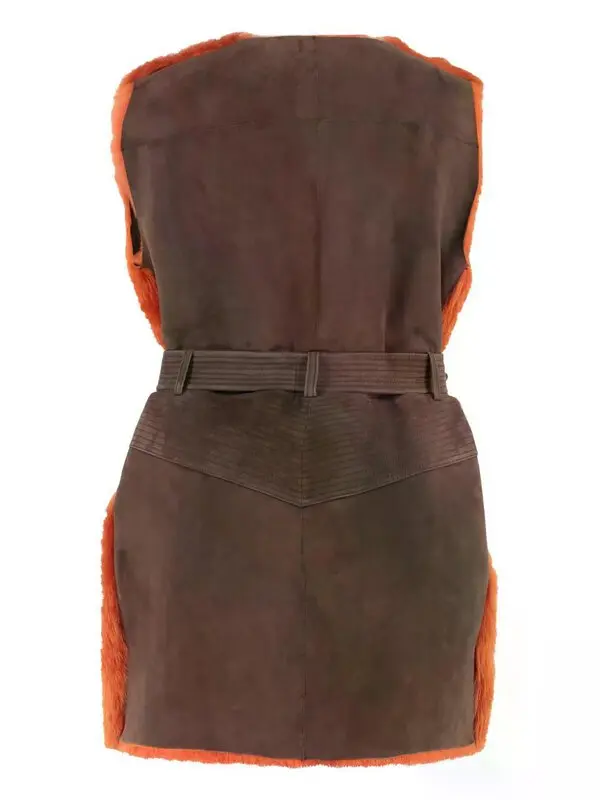 Alberta Ferretti Sleeveless Shearling Gilet