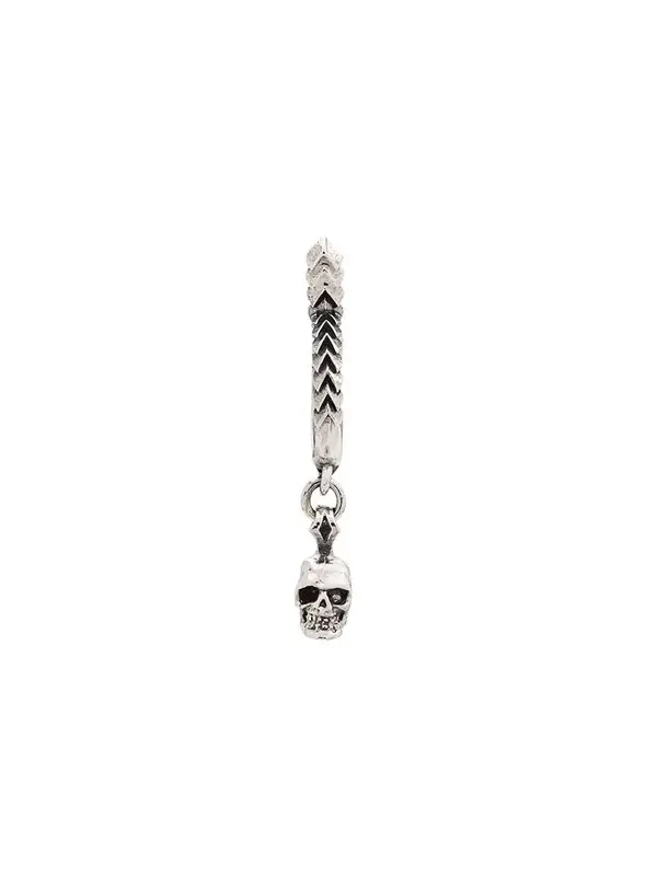Emanuele Bicocchi Skull Hoop Earring - Silver