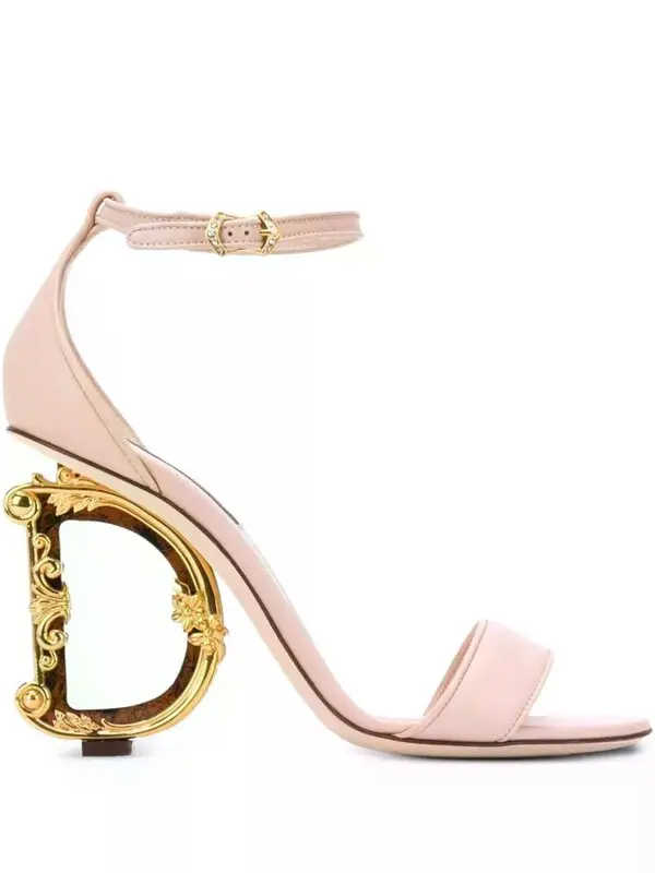 Dolce & Gabbana Keira Baroque Heel Sandals - Pink