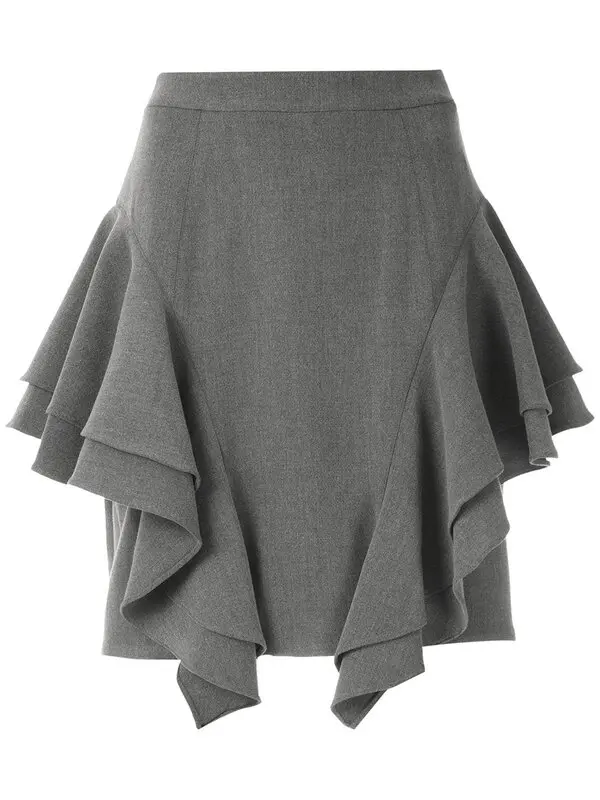 OLYMPIAH Frill Layered Mini Skirt