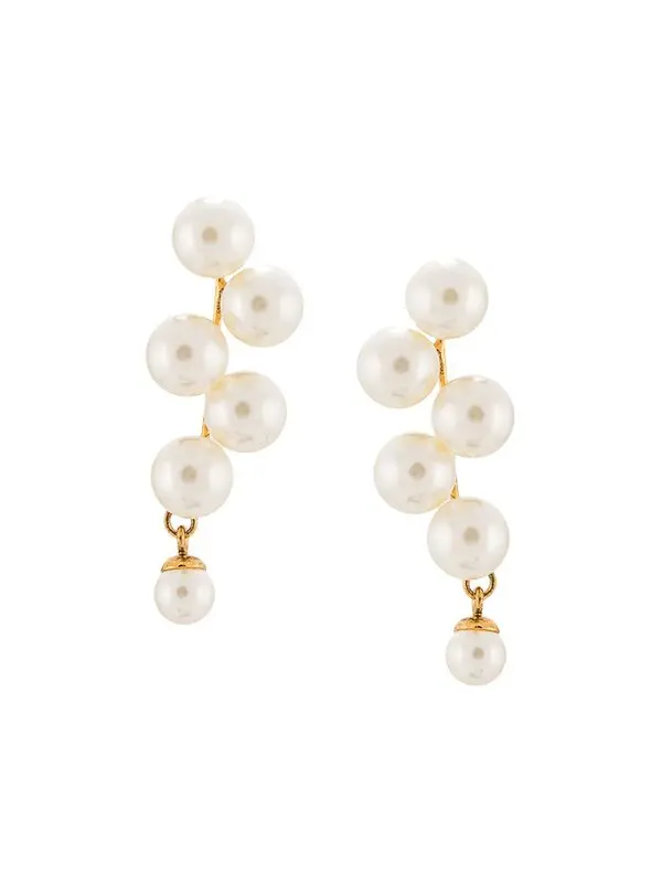 JENNIFER BEHR Marcella Pearl Drop Earrings - White