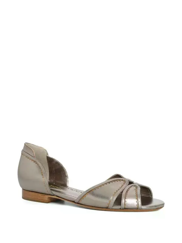 STUDIO CHOFAKIAN Floral Sandals - Grey
