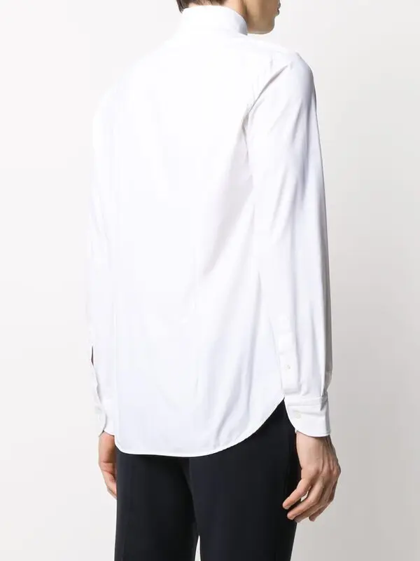 ORIAN Plain Long-sleeve Shirt - White