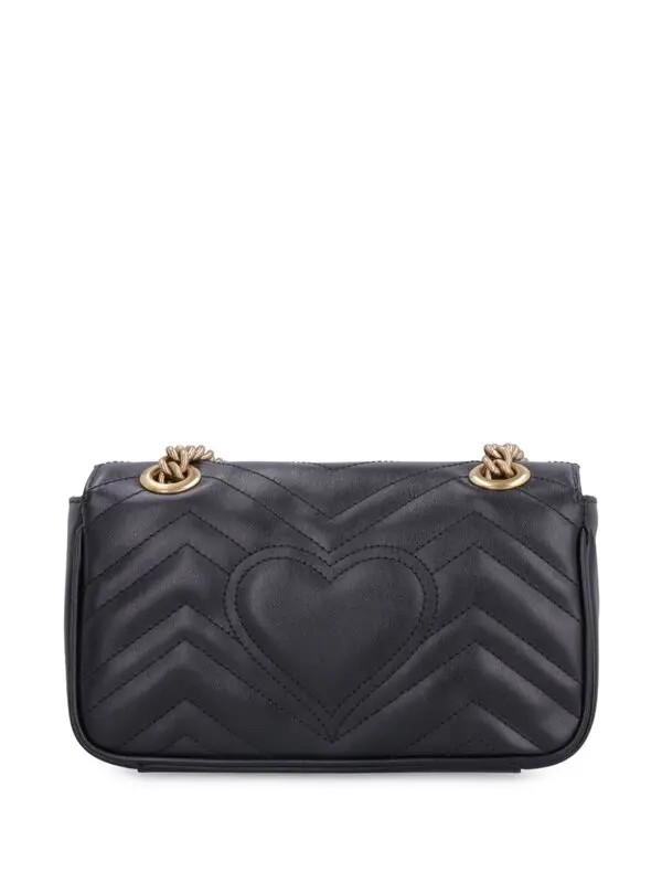 Gucci Mini Gg Marmont Shoulder Bag - Black