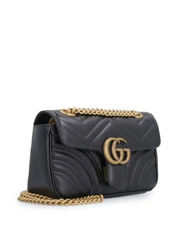 Gucci Mini Gg Marmont Shoulder Bag - Black