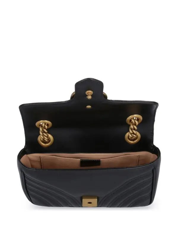 Gucci Mini Gg Marmont Shoulder Bag - Black