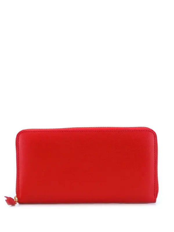 Comme Des Garçons Zip-around Leather Wallet - Orange