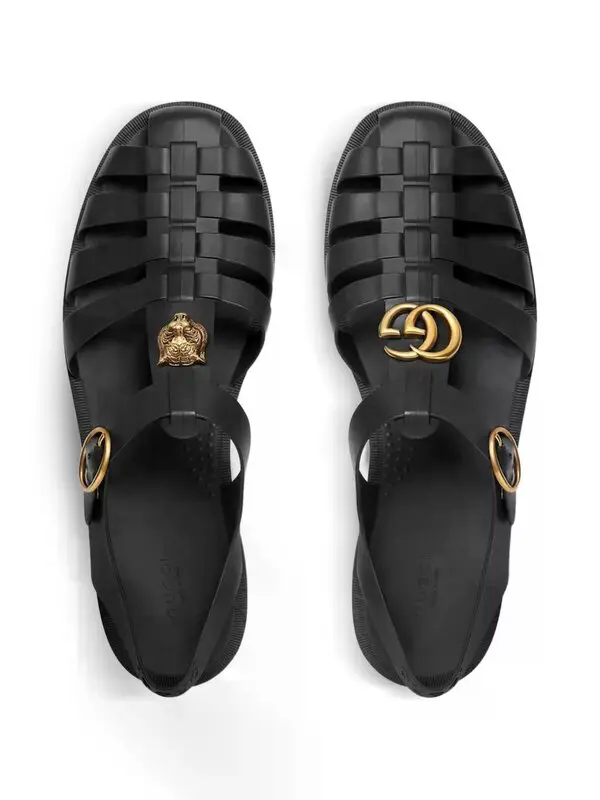 Gucci Logo Appliqué Sandals