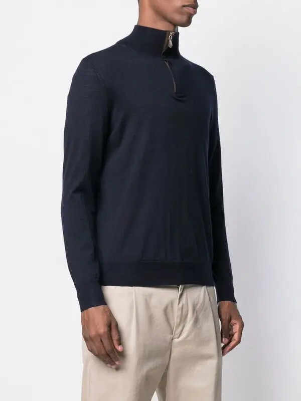 N.peal The Regent Half-zip Jumper - Blue