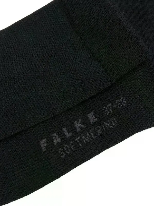 Falke Soft Merino Ankle Socks - Black