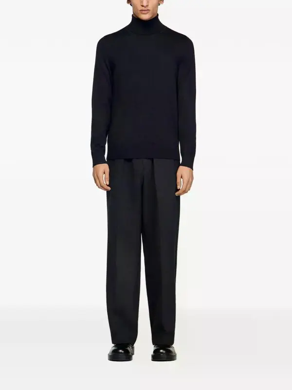 Sandro Wool Turtleneck Sweater - Black