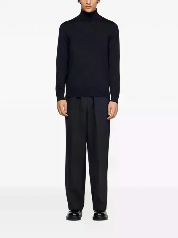 Sandro Wool Turtleneck Sweater - Black