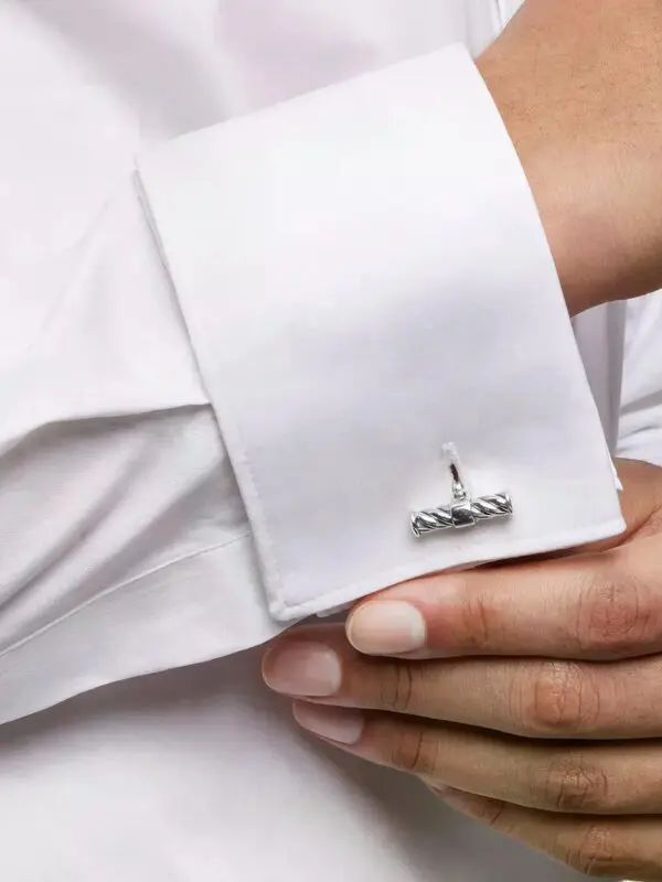 David Yurman Sterling Cable Elongated Cufflinks - Silver