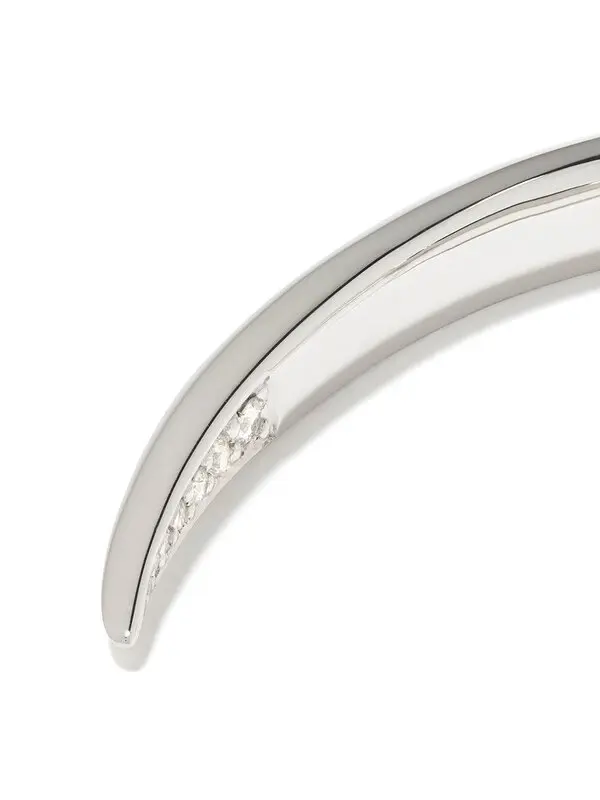 SHAUN LEANE Diamond Hook Earrings - Silver