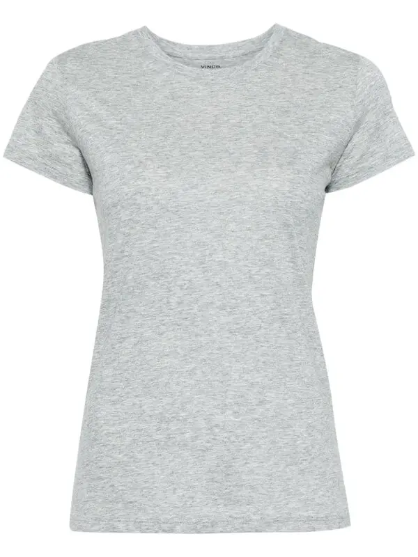 Vince Mélange-effect Cotton T-shirt - Grey