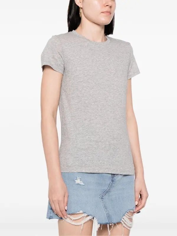Vince Mélange-effect Cotton T-shirt - Grey