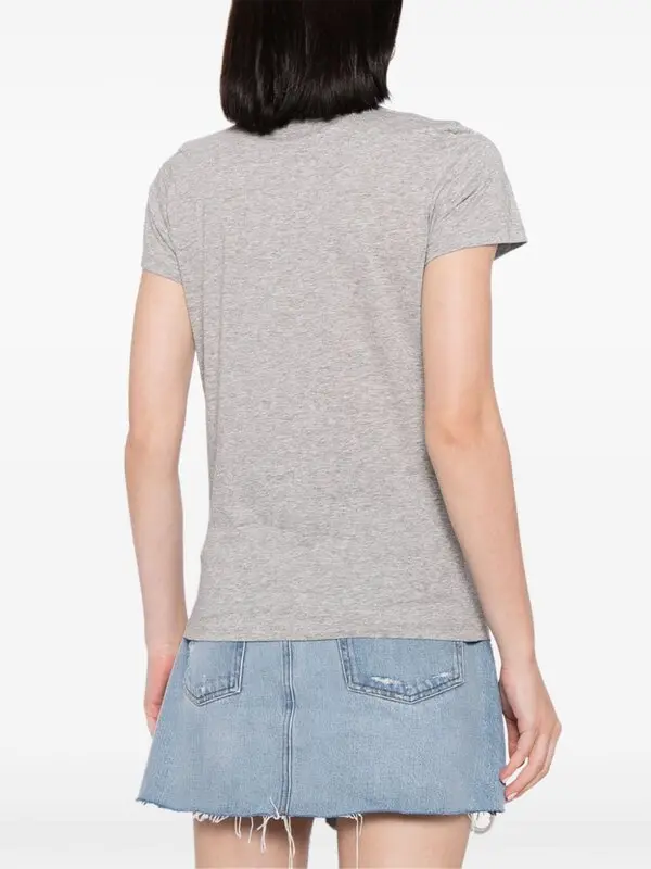 Vince Mélange-effect Cotton T-shirt - Grey