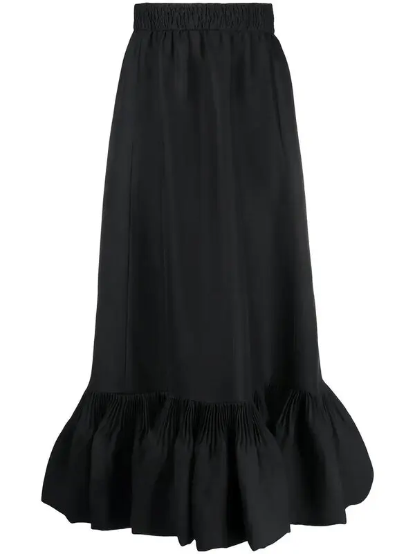 Valentino Garavani Peplum Hem Long Skirt