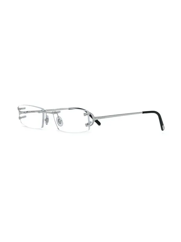 Cartier Rimless Square Glasses - Metallic