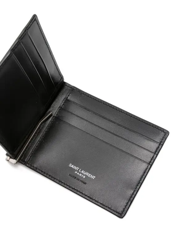 Saint Laurent Cassandre Bi-fold Leather Wallet