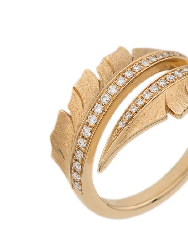 Stephen Webster Embellished Leaf Ring - Gold