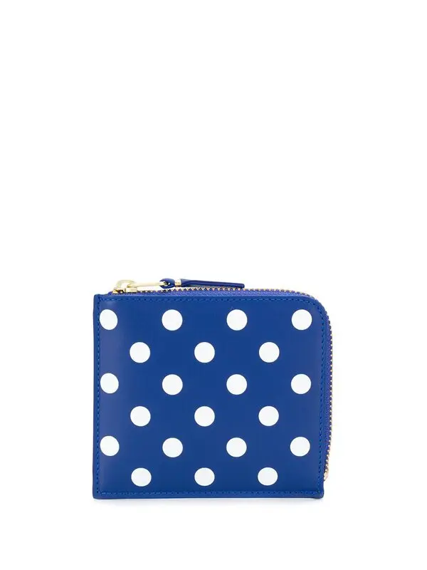Comme Des Garçons Dotted Pattern Wallet - Blue