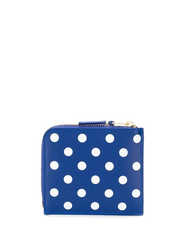 Comme Des Garçons Dotted Pattern Wallet - Blue