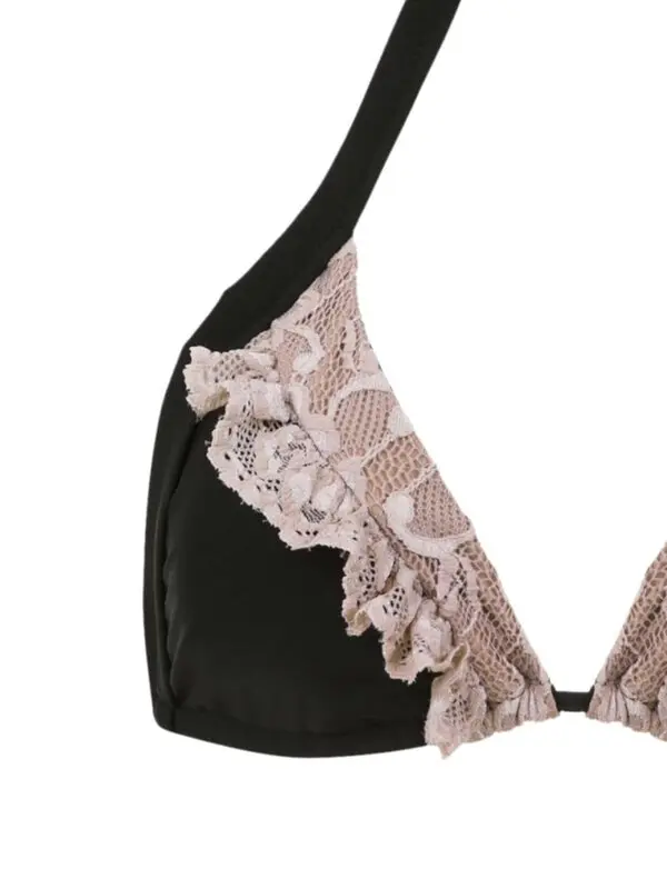 AMIR SLAMA Lace Panel Bikini Set