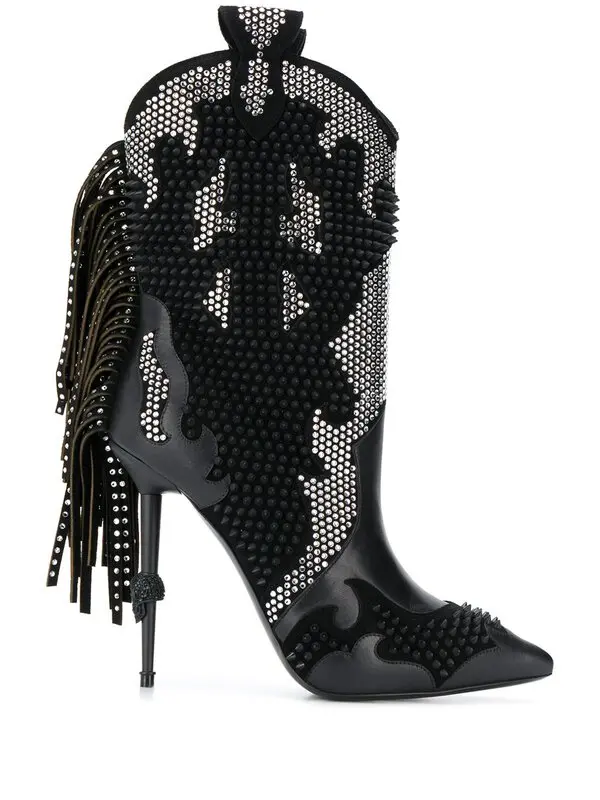 Philipp Plein Embellished Cowboy Boots