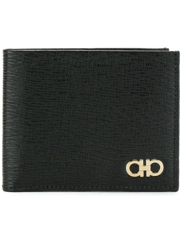 FERRAGAMO Gancini Bi-fold Wallet - Black