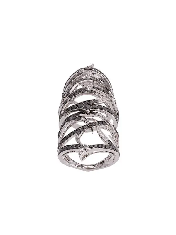 Stephen Webster 18kt Gold Diamond Armour Ring - Silver